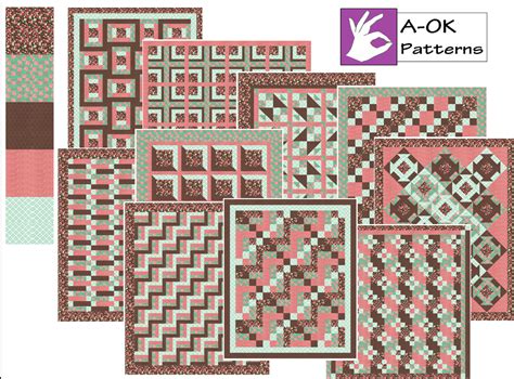 Make A Beautiful Quilt Using The Finger Method With Five Fabrics