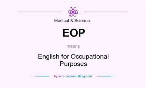 Eop English For Occupational Purposes In Medical And Science By