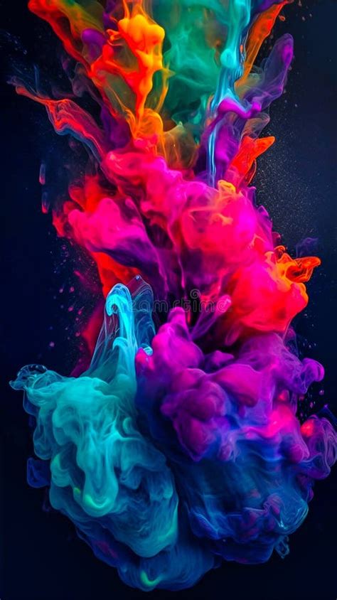 Beautiful Colours Abstract Fluid Generative Ai Stock Illustration