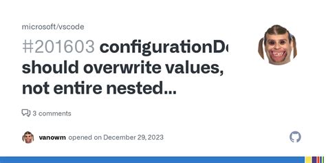 Configurationdefaults Should Overwrite Values Not Entire Nested Objects · Issue 201603