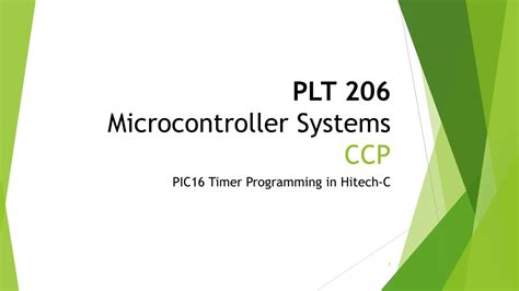 Ppt Plt 206 Microcontroller Systems Ccp Powerpoint Presentation Free Download Id9332229