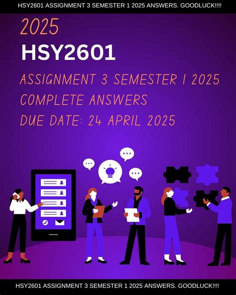 Hsy2601 Assignment 3 Semester 1 2025 Due Date 24 April 2025 Complete