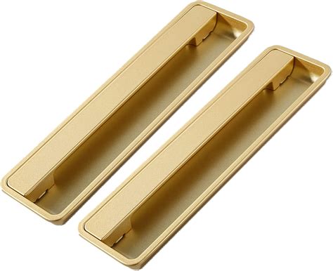 2 Pcs Rectangular Recessed Flush Handles Sliding Door Handle Recessed