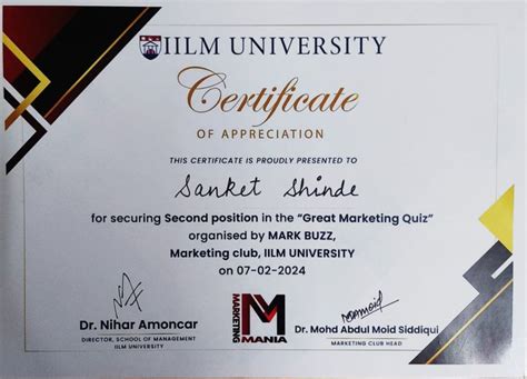 Sanket Shinde On Linkedin Marketingquiz Teamwork Iilmuniversity