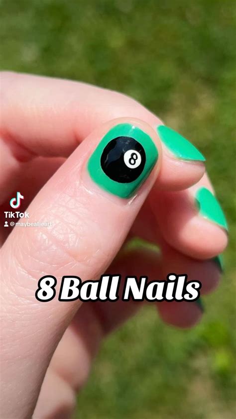 8 Ball Nails Tutorial Nail Art Rocker Nails Cute Simple Nails