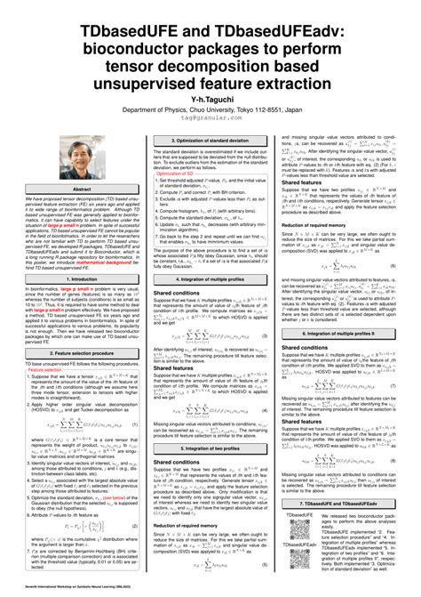 Pdf Tdbasedufe And Tdbasedufeadv Bioconductor Packages To Perform Tensor Decomposition Based