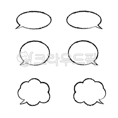 말풍선 말주머니 손그림 동그라미 라인 사진 이미지 일러스트 캘리그라피 Jamnycho작가