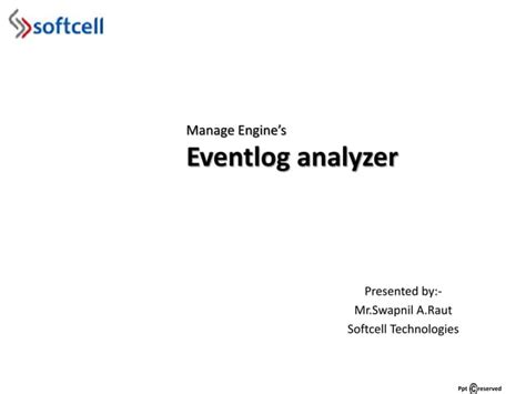 Event Log Analyzer By Me Ppt