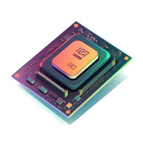 premium ai image isometric cpu processor with microcircuits on a