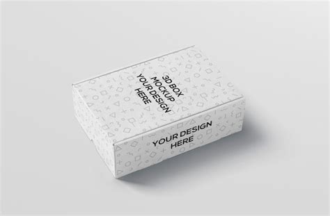 premium psd rectangular box mockup