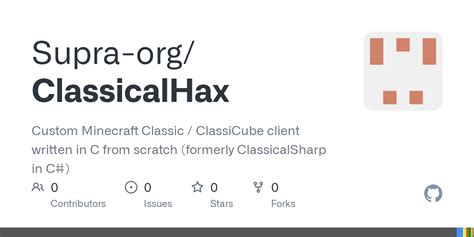 Github Supra Orgclassicalhax Custom Minecraft Classic Classicube Client Written In C From