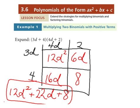Multiplying Binomials PDF
