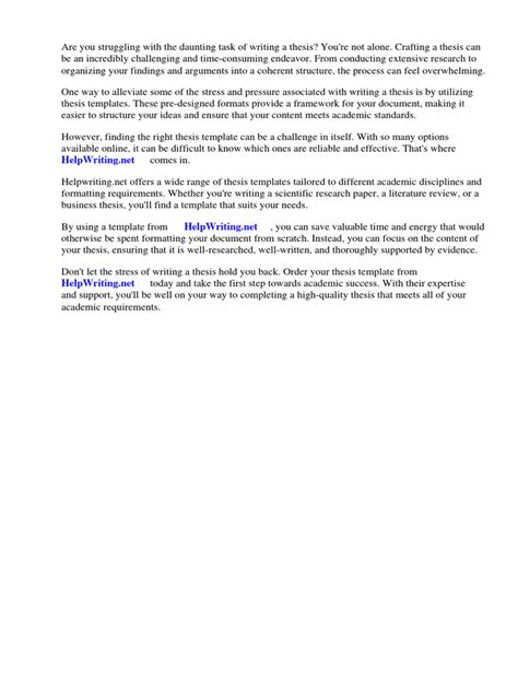 Thesis Templates Pdf Thesis Citation