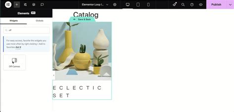 Add An Off Canvas Widget To A Loop Grid Elementor