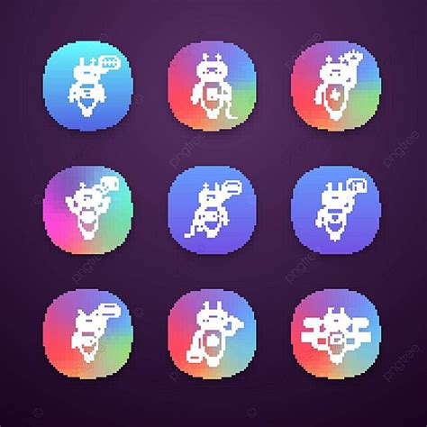 Chatbots App Icons Set Button Background Repair Vector Button Background Repair Png And