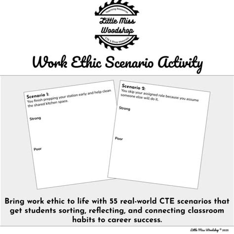 Work Ethic Scenario Sorts Cte Workplace Readiness Activity Tpt