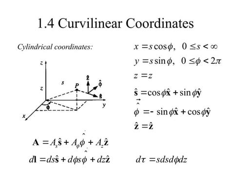 Orthogonal Curvilinear Coordinates Polar Ppt