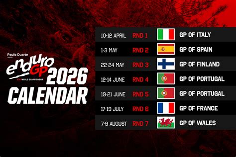 Gp Of France Completes 2026 Enduro Gp World Championship Calendar