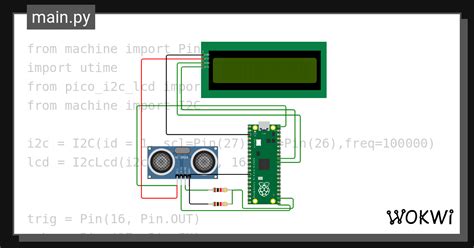 Lcd I2c Con Sensor Ultrasónico Wokwi Esp32 Stm32 Arduino Simulator