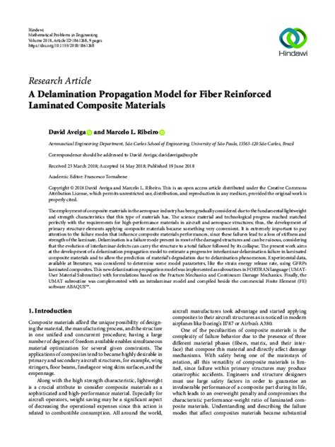 Pdf A Delamination Propagation Model For Fiber Reinforced Laminated