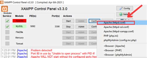 Xampp Port 80 In Use By Unable To Open Process With Pid 4 No Arranca