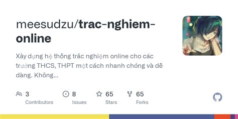 GitHub meesudzu trac nghiem online Xây dựng hệ thống trắc nghiệm online cho các trường THCS