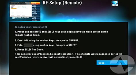 HOW TO DO IT Set Up A DIRECTV Receiver To Work In RF Mode The Solid Signal Blog