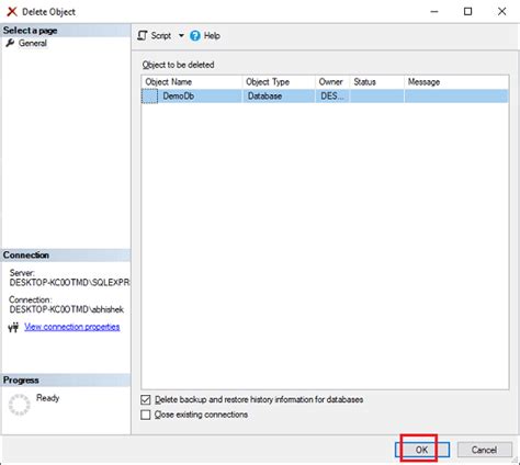 sql server drop database tpoint tech
