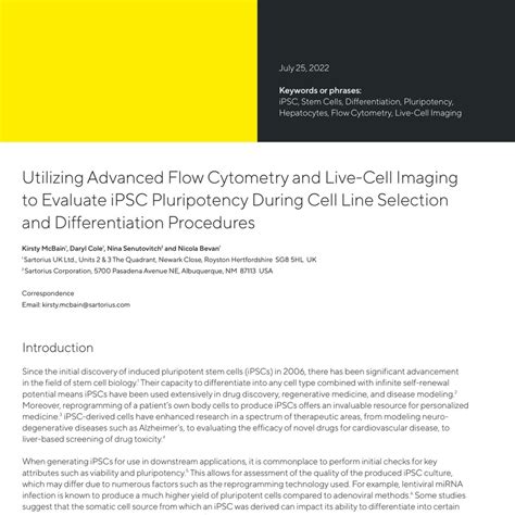 Utilizing Advanced Flow Cytometry And Live Cell Imaging To Evaluate