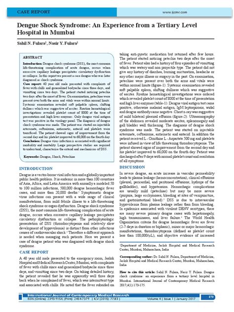 case report dss pdf bleeding shock circulatory