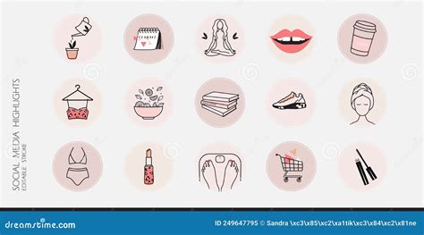 Instagram Social Media Highlight Cove Icons Or Stickers For Beauty