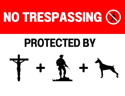 No Trespassing Sign American Wall Decals
