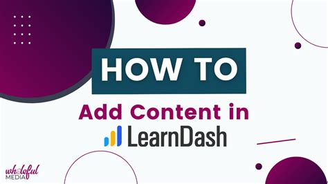 How To Add Content In Learndash Youtube
