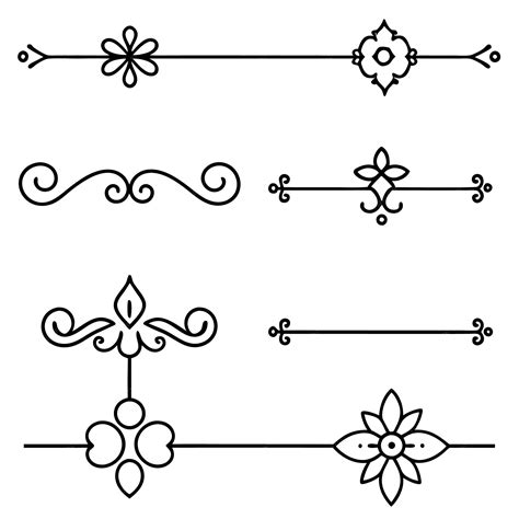 A Set Of Single Line Border Design Vector Art Premium Ai Generated Vector