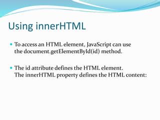 Screen Output And Keyboard Input In Js Ppt Web Development Internet