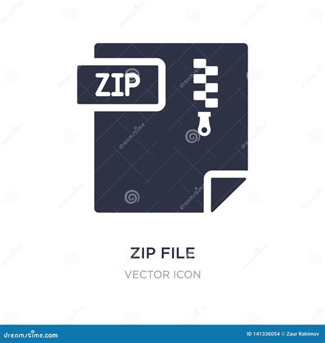 Zip File Icon On White Background Simple Element Illustration From Ui Concept Stock Vector