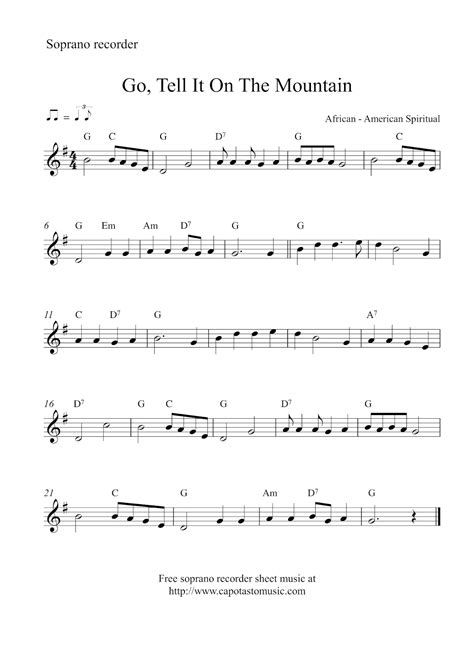 Simple Recorder Score Fasbridal
