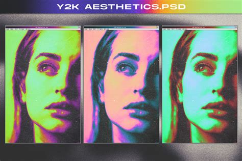 Y2k Aesthetics Photo Template Actions ~ Creative Market