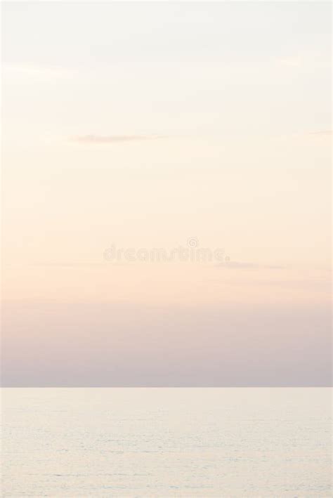 Delicate Pastel Colors Of A Sea Sunset And Complete Calm Stock Image