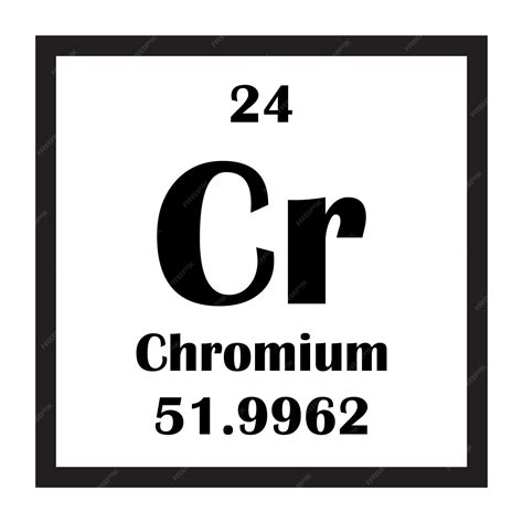 Premium Vector Chromium Chemical Element Icon N