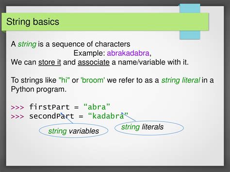 Strings String basics String formatting. - ppt download