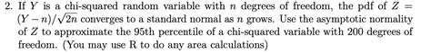 Solved 2 If Y Is A Chi Squared Random Variable With N