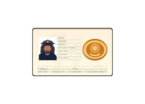 Premium Vector Police Id Document Vector Icon Flat Isolated