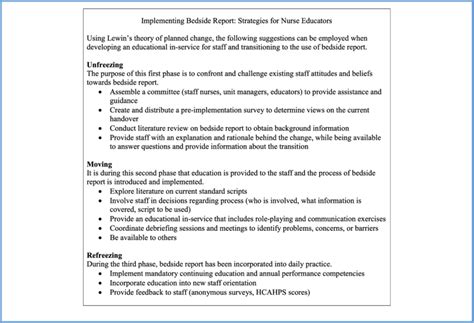 Implementing Bedside Report Strategies For Nurse Educators Download