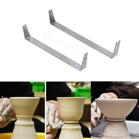 도자기 도구 원형 바닥 만들기 도구 스테인레스 스틸 와이어 드로잉 링 발 수리 모델링 도구 2 피스 세트 Aliexpress