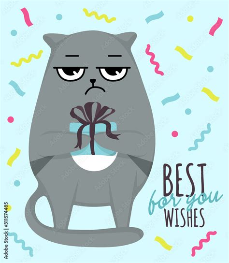 Grumpy Cat With T Box Character Party Time Congratulatory Funny