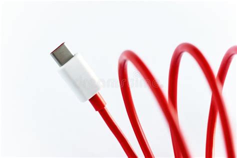 Close Up Of Red USB Type C Cable Stock Photo Image Of Charging Digital 102109178