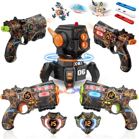 Vatos Rechargeable Infrared Laser Tag Set With Projector 2 Players Toy