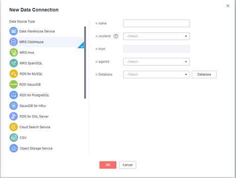 Creating ClickHouse Data Connections Creating Data Connections Data Connection Management User