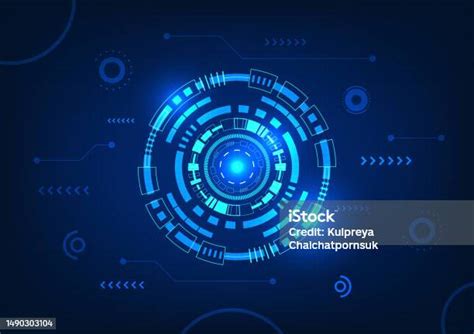 기술 서클 배경 측면에 연결 회로가 있는 경우 배경은 파란색 톤을 사용합니다 네트워크에서 수신하여 데이터를 변환하는 데이터